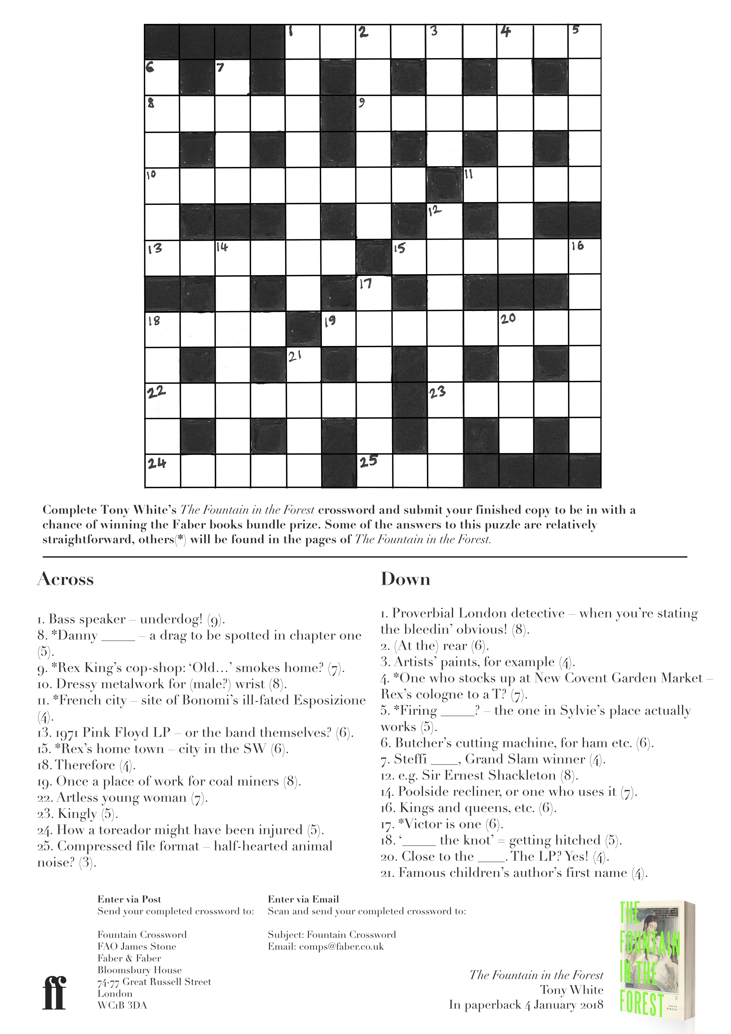 Crossword competition | Piece of Paper Press & tonywhite.london